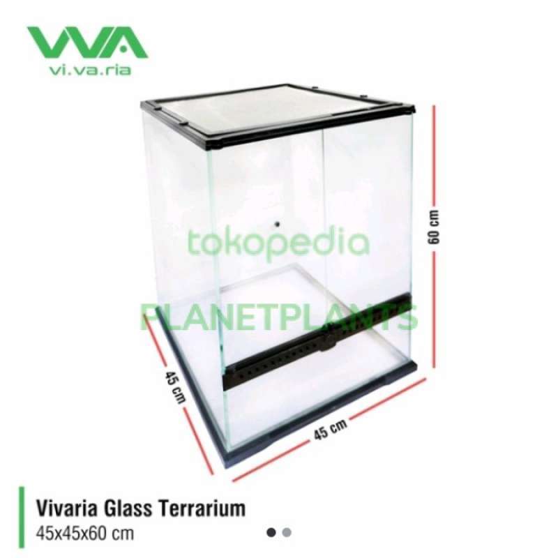 Promo Vivaria Glass Rium 45 X 45 X 60cm Reptile Frog Snake Paludarium ...