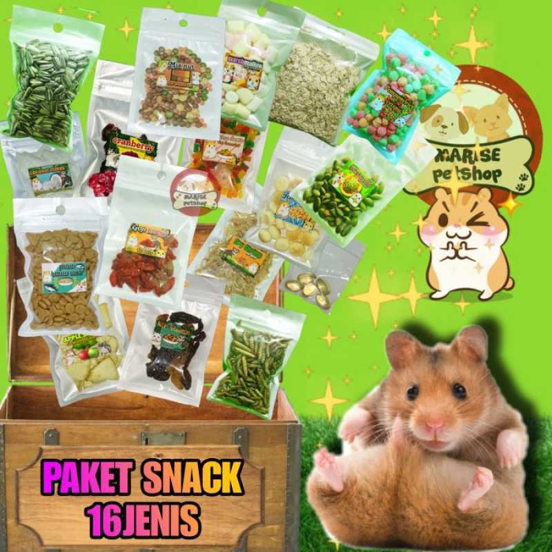Jual Paket Snack Hamster 16 Jenis Kumplit Murah Lengkap - Makanan ...