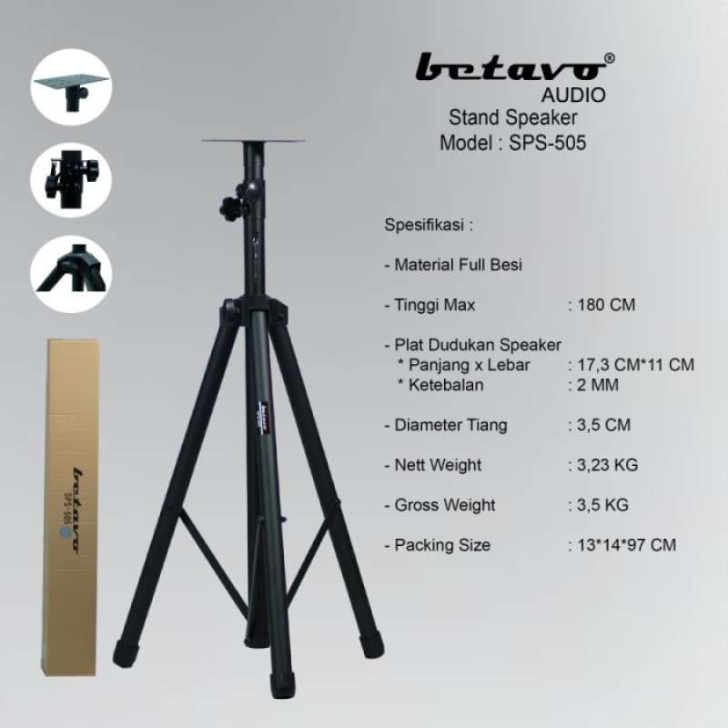 Promo Stand Speaker Tripod Full Besi Utk Sound System,karaoke,audio ...