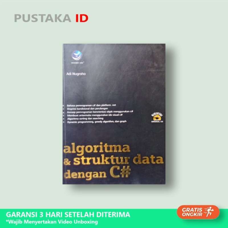 Promo Buku Algoritma Dan Struktur Data Dengan C# + Cd Diskon 23% Di ...