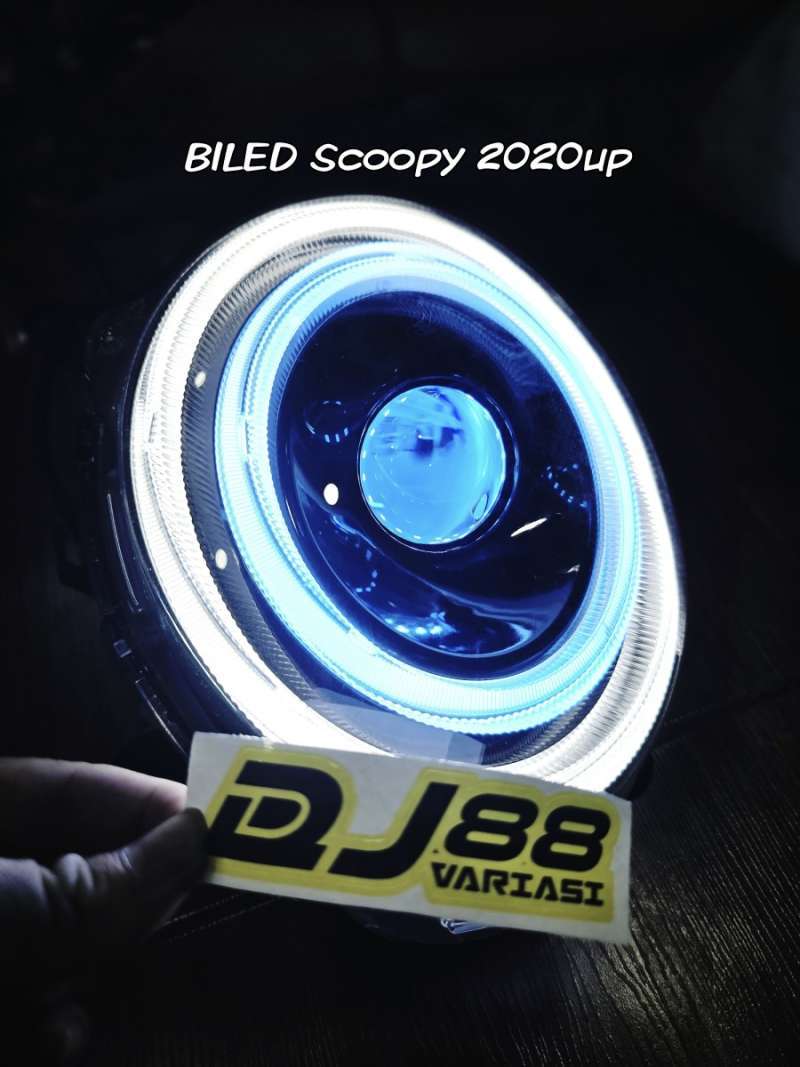 Jual Projie Biled Scoopy 2020 Up Reflektor Set Biled Devil Pnp Headlamp ...