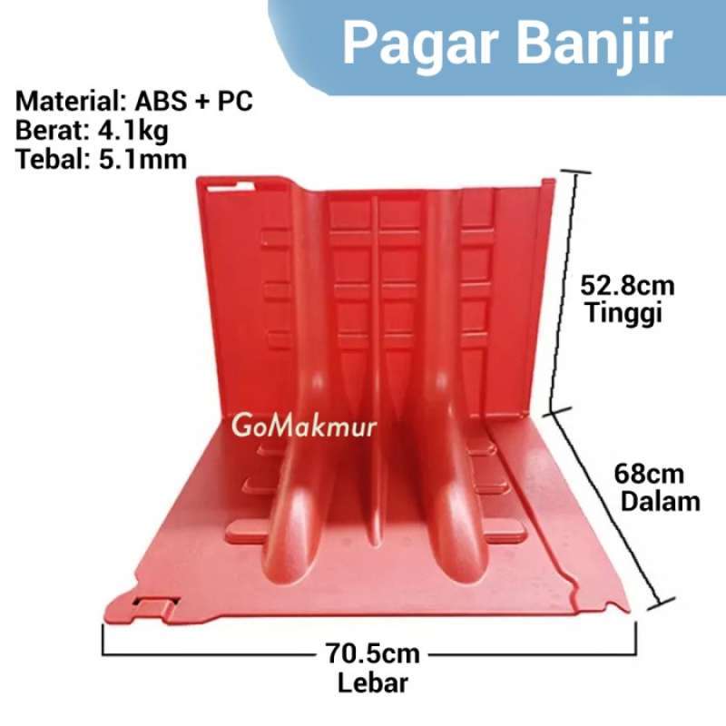 Jual Penahan Air Banjir Tinggi 53cm Water Flood Barrier Abs + Pc Di ...
