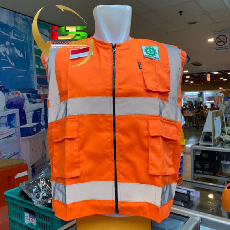 Promo Rompi Safety Proyek Drill Orange / Rompi Safety Lapangan / Safety ...
