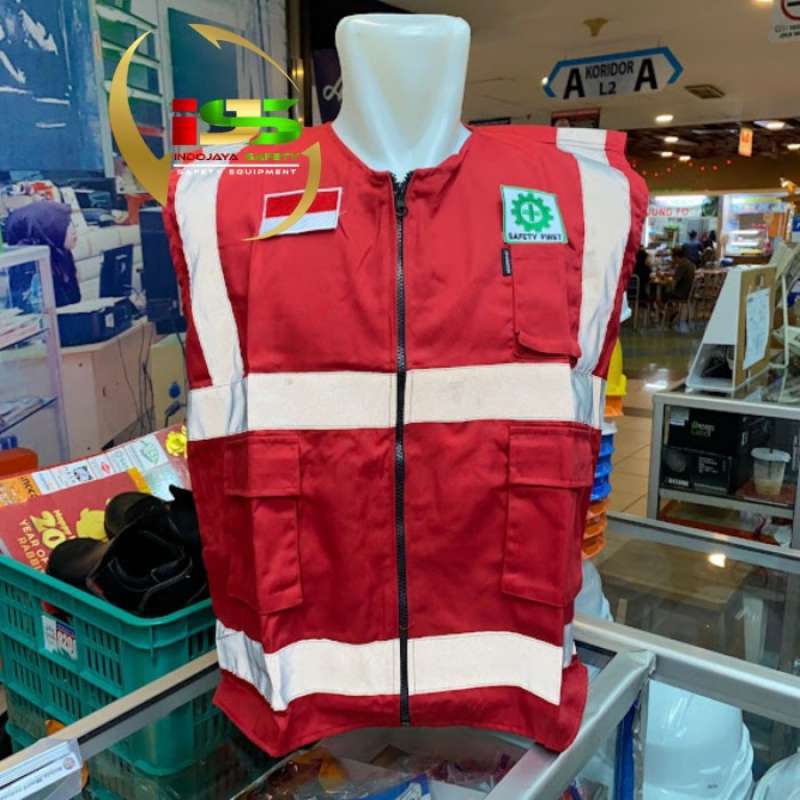 Promo Rompi Safety Proyek Drill Orange / Rompi Safety Lapangan / Safety ...