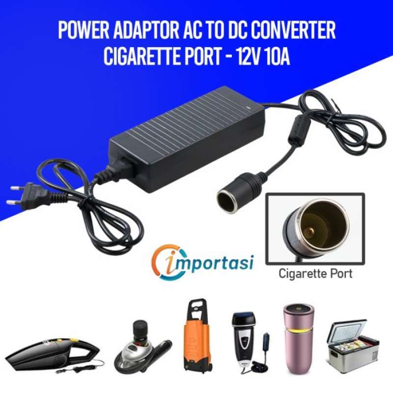 Jual Adaptor Converter Lighter Ke Listrik Rumah Ac 220v To Dc 12v 8a 9a ...