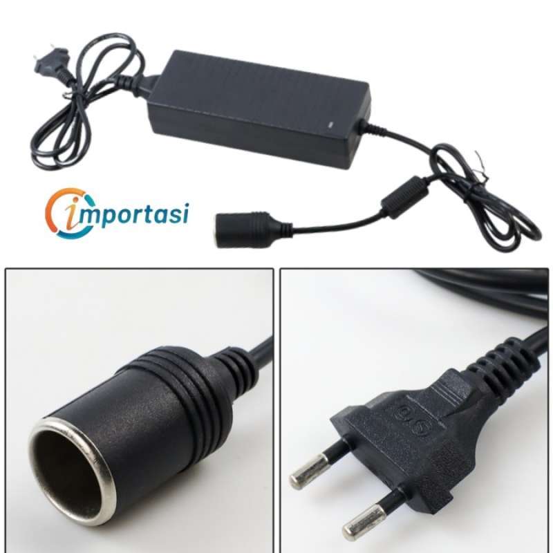Jual Adaptor Converter Lighter Ke Listrik Rumah Ac 220v To Dc 12v 8a 9a ...