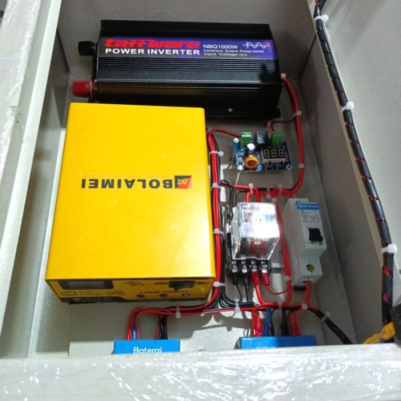 Jual Box Panel Backup 1000w Otomatis Ats Aki 200ah-400ah Buckup Listrik ...
