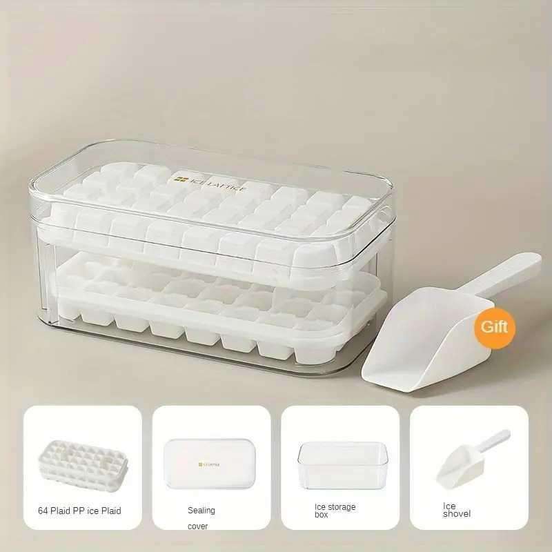 Jual Ice Lattice Cetakan Es Batu Jelly Kotak 32 Grid Tray 2 Pcs With ...