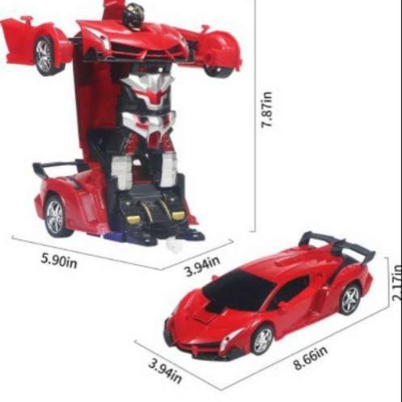 Promo Mainan Anak Mobil Remote Control Rc Robot Transformer - Red ...