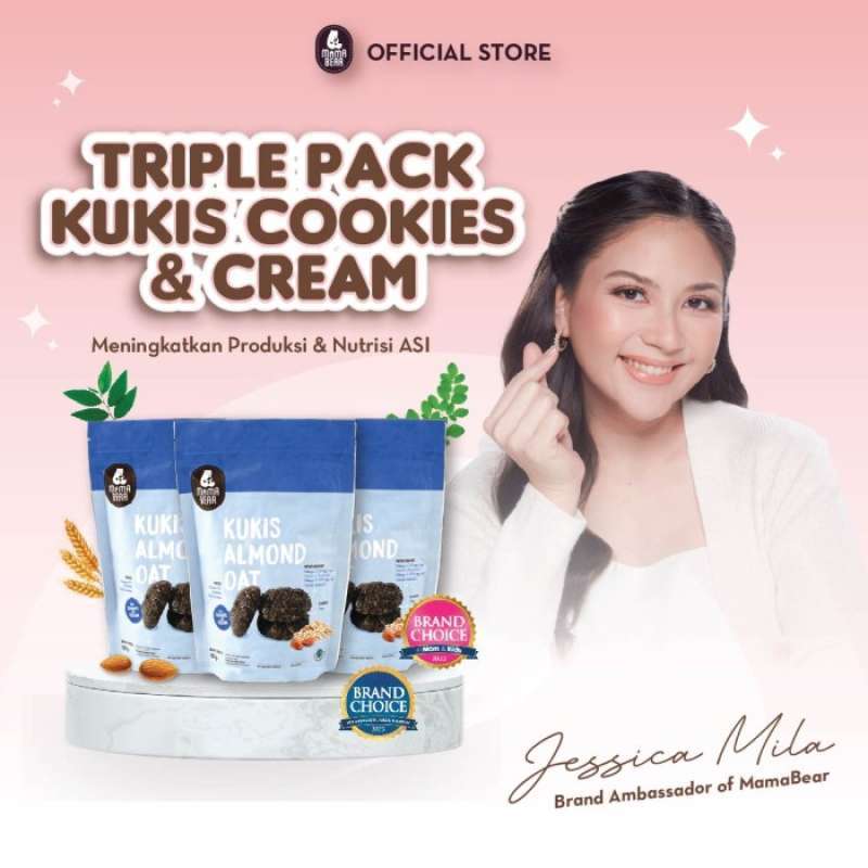 Promo Mamabear Kukis Almond Oat Bundling Triple Pack Cookies & Cream ...