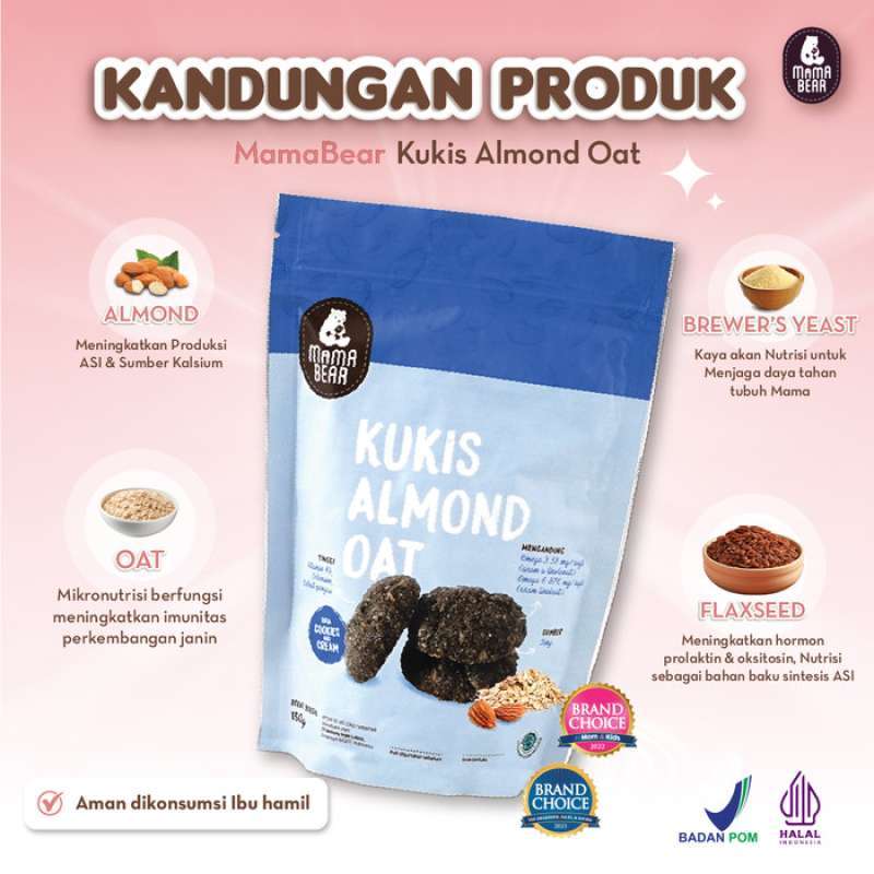 Promo Mamabear Kukis Almond Oat Bundling Triple Pack Cookies & Cream ...