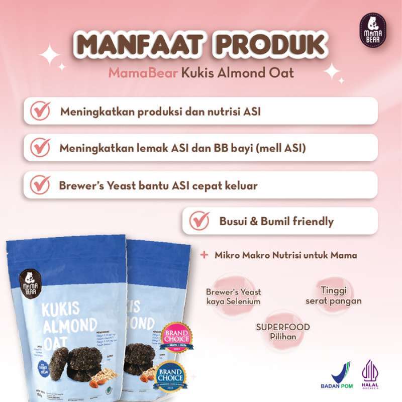 Promo Mamabear Kukis Almond Oat Bundling Triple Pack Cookies & Cream ...