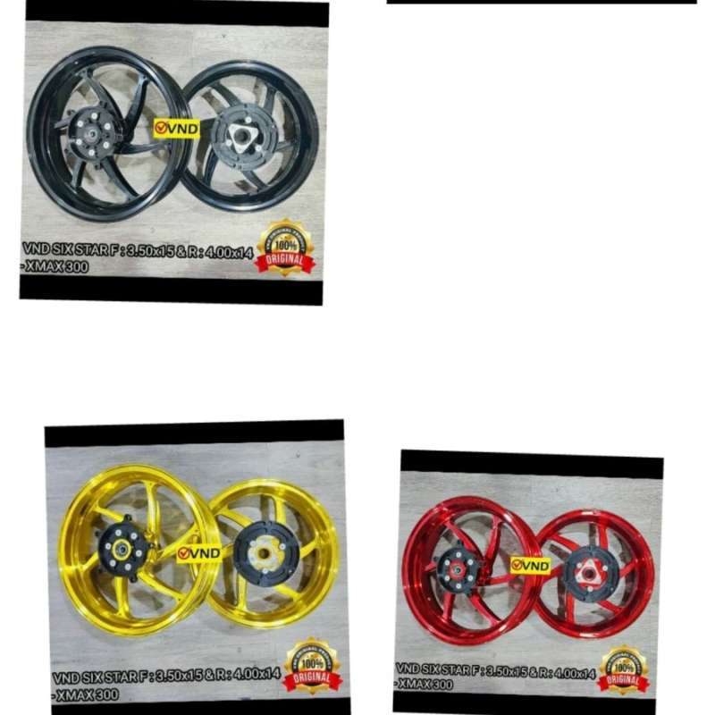 Jual Velg Vnd Yamaha Xmax Six Stars Forged 350 - 400 Sp - Kuning Di ...
