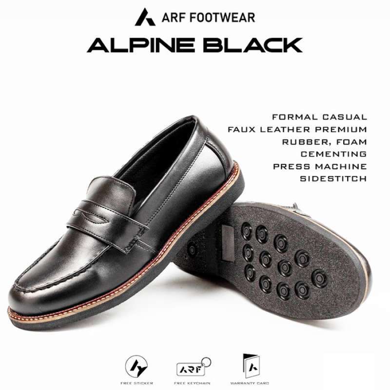 Jual Sepatu Loafers Formal Casual Kerja Kulit Kantor Pria Arf Alpine ...