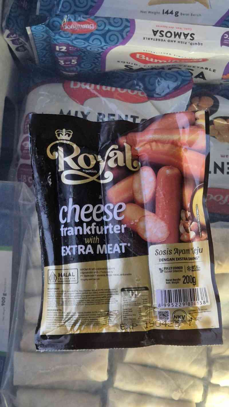 Jual Belfoods Royal Sosis Ayam Keju Extra Daging Cheese Frankfurter Isi ...