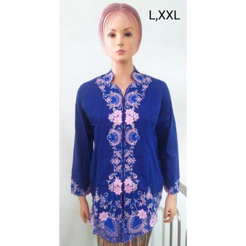 Jual Kebaya Encim Biru Elektrik Panjang Ananta Di Seller Sangninja ...