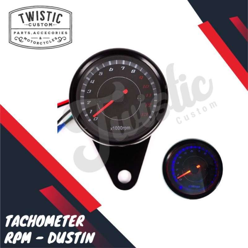 Promo Speedometer Tachometer Rpm Meter Analog Dustin Motor Custom ...