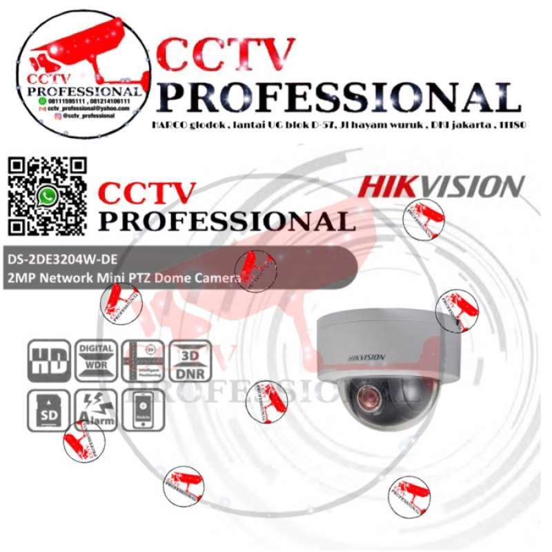 Promo Hikvision Ptz Ip Cam Ds-2de3204w-de 2mp 4x Zoom Ik10 Ip66 Diskon 23% Di Seller Guinevere ...