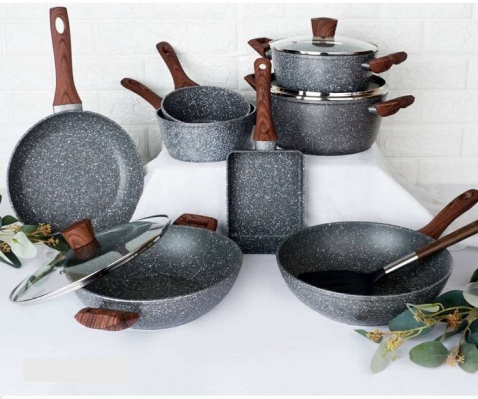 Promo Cypruz Marble Coating Induksi - Series Gagang Coklat Kayu Diskon ...