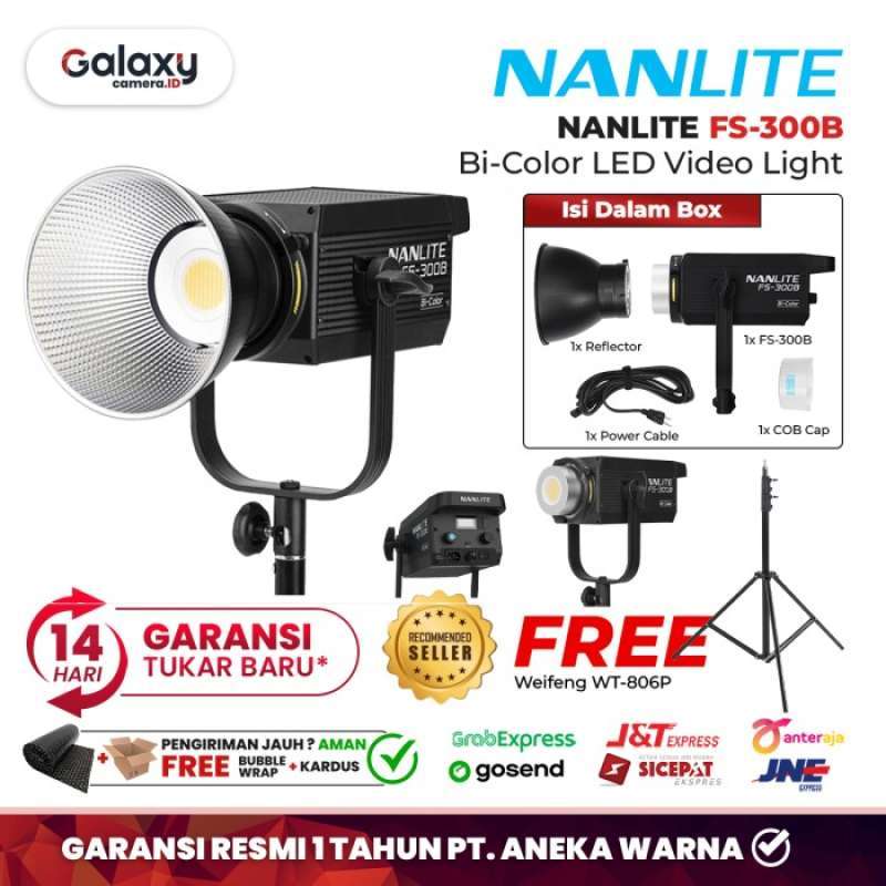 Jual Nanlite Fs-300b Bi-color Led Video Light Lighting Fs 300b Fs300b Resmi Di Seller Circlet ...