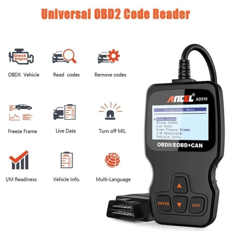 Promo Code Reader Car Auto Scan Fix Tool Mobil Obd2 Obd 2 Eobd Can ...