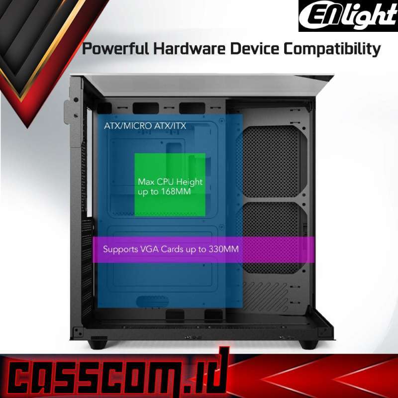 Jual Casing Enlight Z10 Atx Free 3 Fan Argb Gaming Case Black Di Seller ...