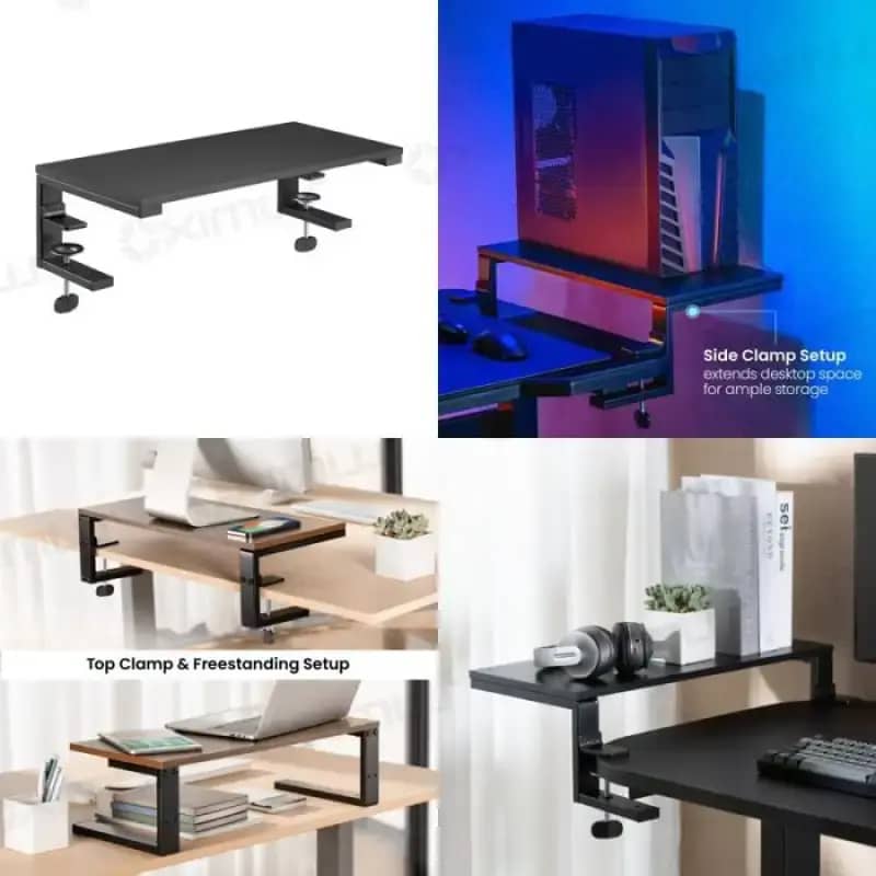 Promo Desktop Monitor Riser Desk Shelf Stand Deskmount Clamp On Oximus ...