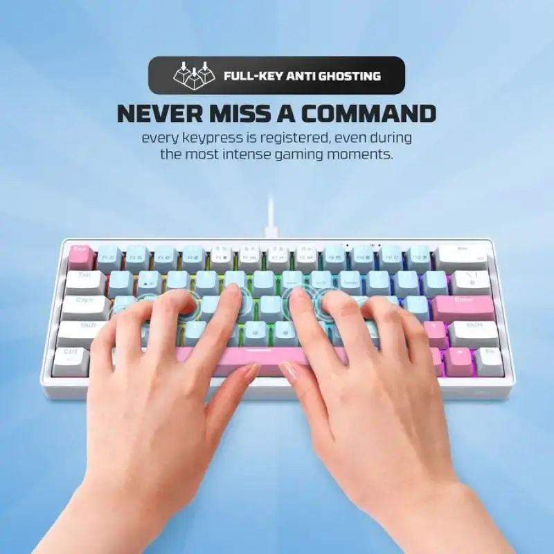 Jual Fantech Ame Edition Atom X63 Mk611 Mechanical Gaming Keyboard ...
