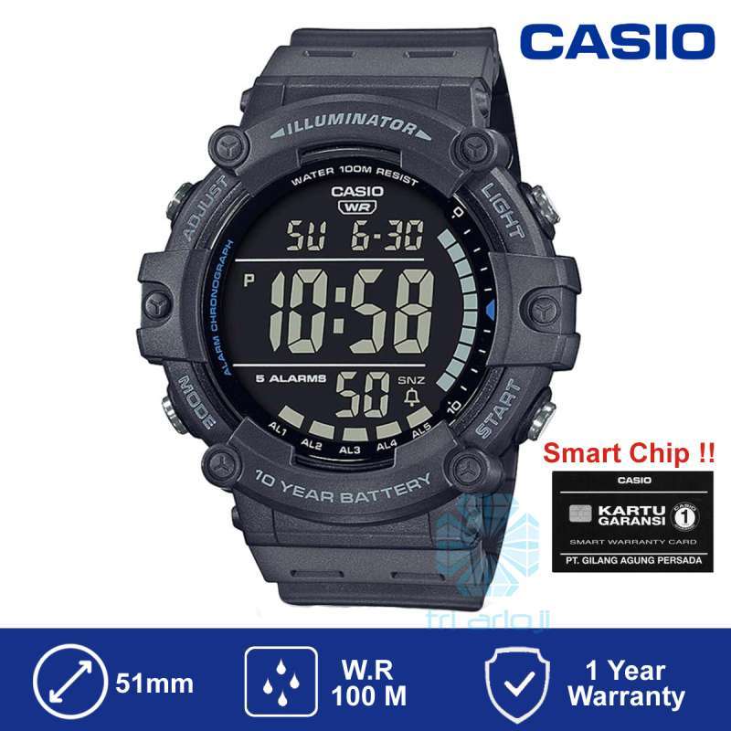Promo Casio Ae-1500wh Jam Tangan Pria Digital Karet Ae1500wh - Abu Diskon 27% Di Seller Tri ...
