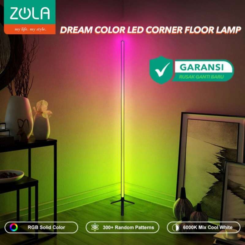 Jual Zola Standing Corner Floor Lamp Rgb Led Light Lampu Dekorasi ...