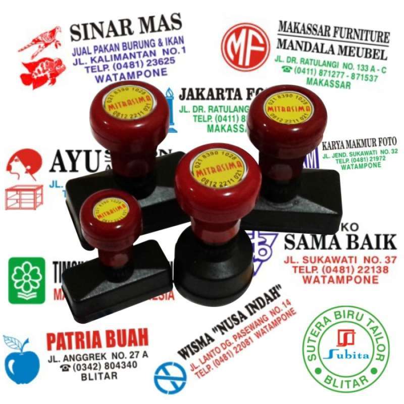 Promo Stempel otomatis / Stempel warna 3 Warna ukuran standar Diskon 2% ...