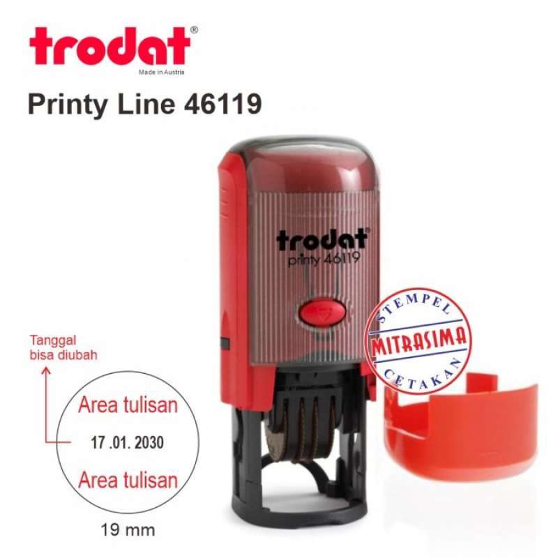 Jual Stempel Trodat 46119 ( Model Bulat dengan Tanggal ) di Seller Mitrasima Stempel ...