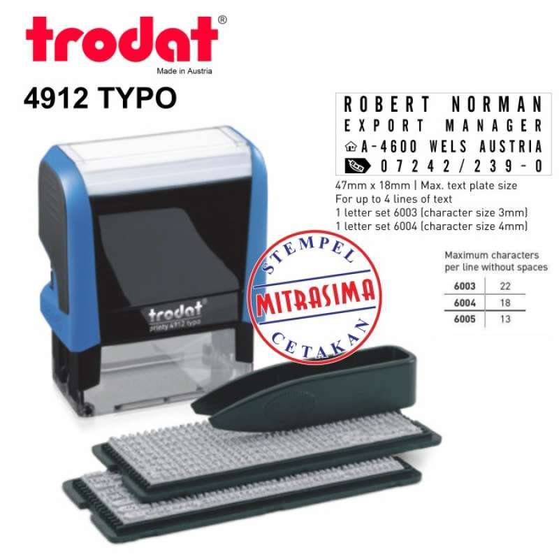 Jual Stempel Trodat 4912 Typo ( Stempel Typo Bentuk Persegipanjang ) Di Seller Mitrasima Stempel ...
