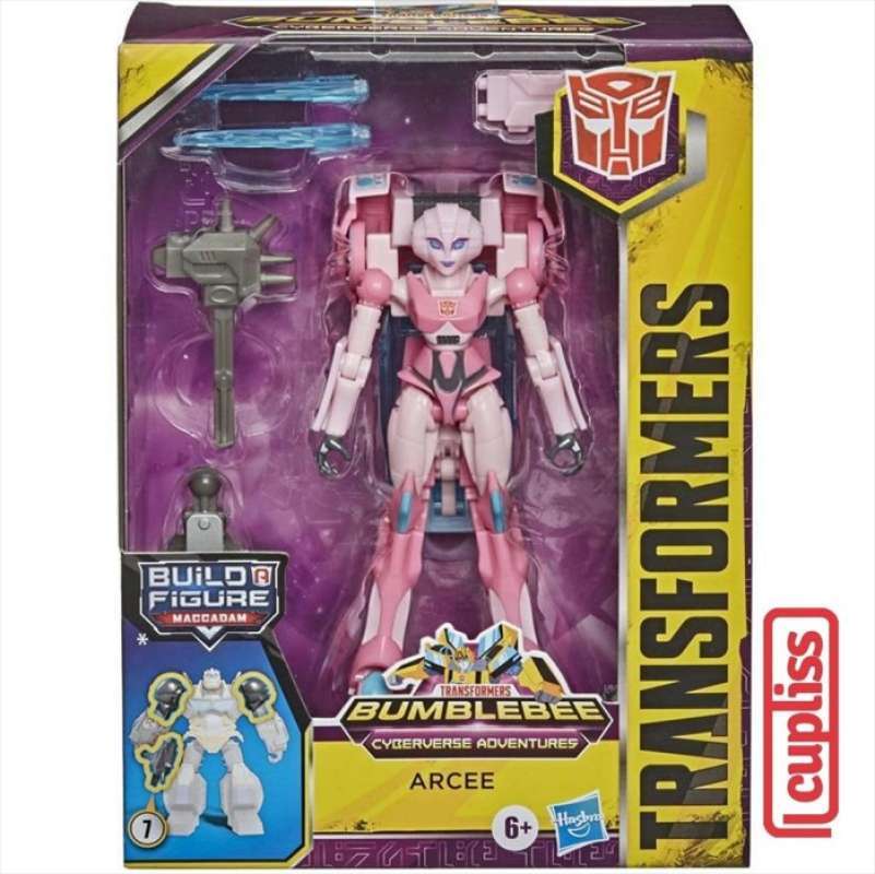 Promo Hasbro Transformers E7104 Arcee Deluxe Build Figure Cyberverse ...