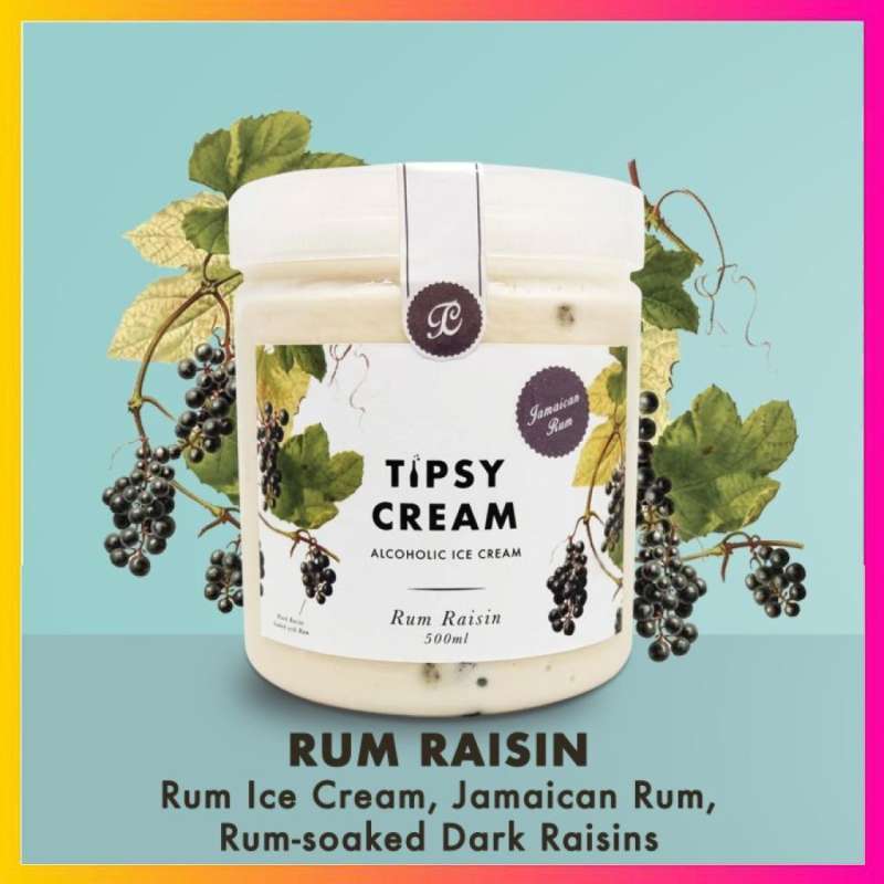 Promo Rum Raisin Alcoholic Ice Cream - Tipsy Cream Jamaican Rum Diskon ...