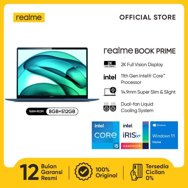 Jual Realme Book Prime I5 8+512 Gb Nvme Ssd/i5-11320h/ Intel® Iris® Xe ...