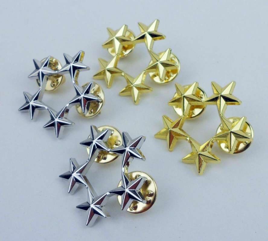Promo Military US Generals and Admirals five-star insignia metal Badge ...