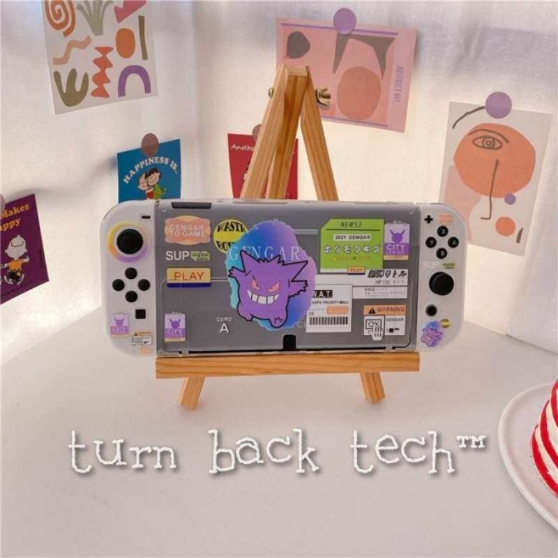 Promo Silicon Case Fit Dock Nintendo Switch Oled Transparent Gengar ...