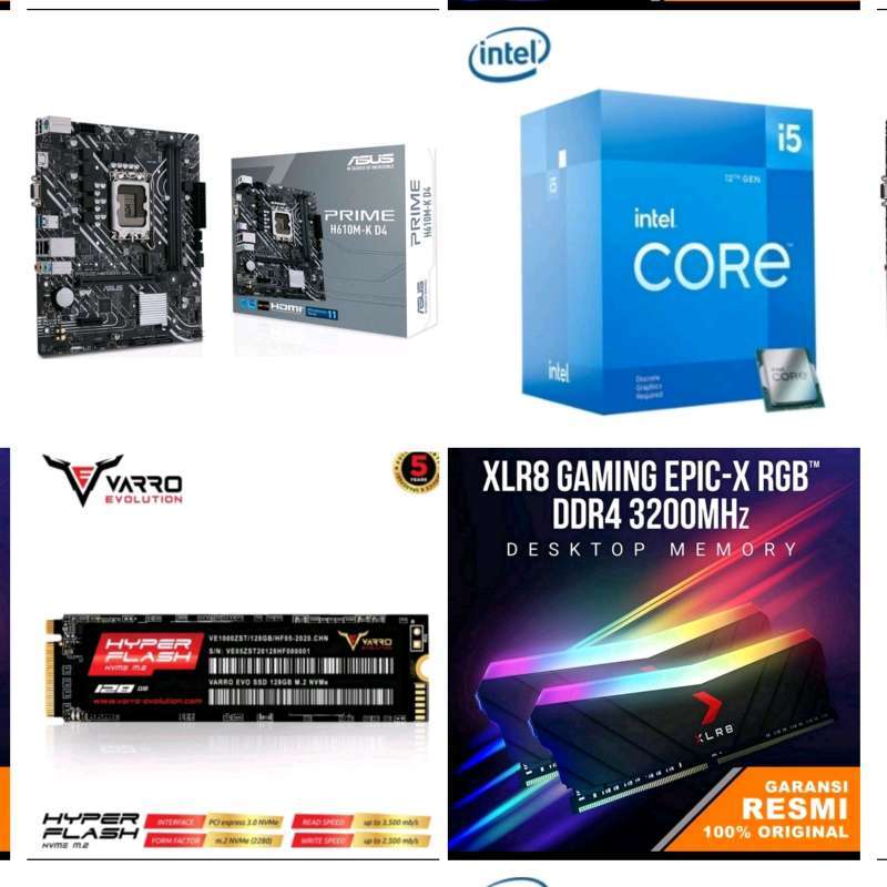 Jual Paket PC Rakitan Processor Intel Core i5 gen 12 LGA 1700 RAM 16gb ...