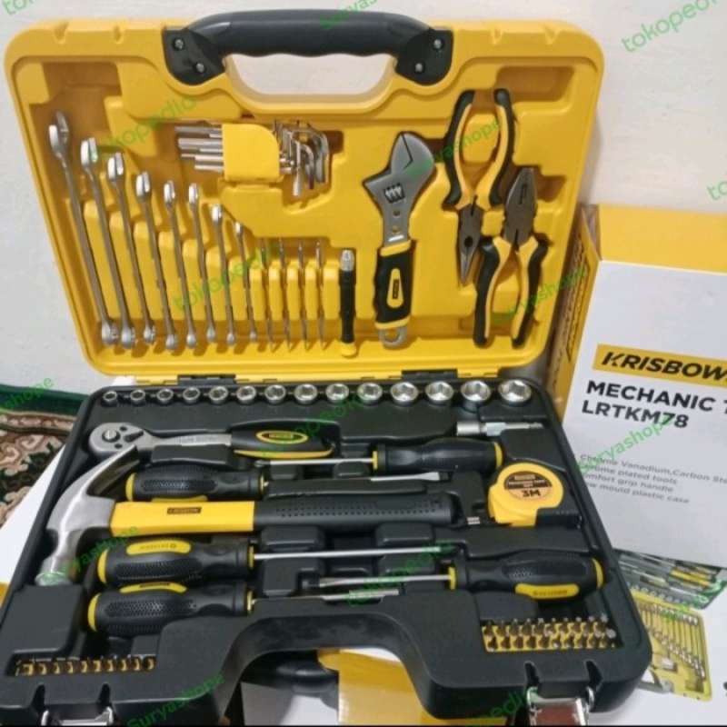 Promo Toolkit Box Set Tool Kit Original Krisbow Kotak Perkakas Mekanik