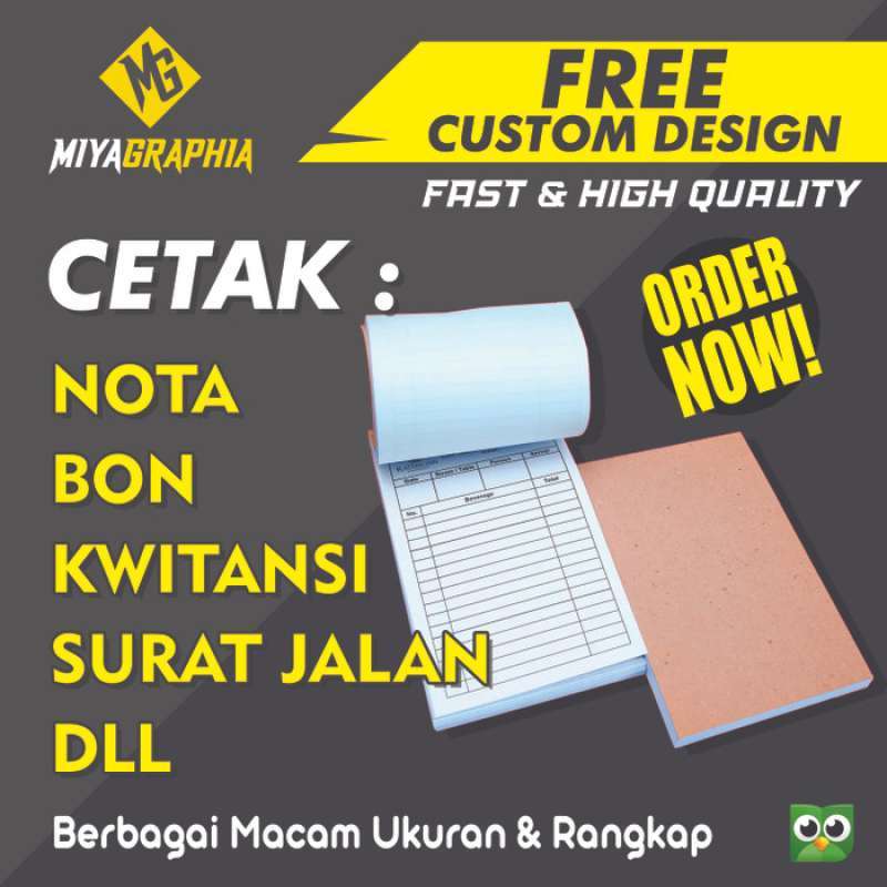 Promo Cetak Nota - Kwitansi - Dll | Custom Design | Miyagraphia ...