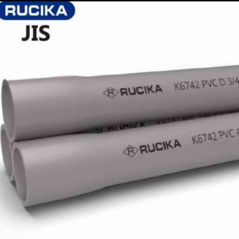 Promo Pipa Pvc Rucika Jis 1 Inch Per Batang 4 Meter Paralon Rucika Abu ...