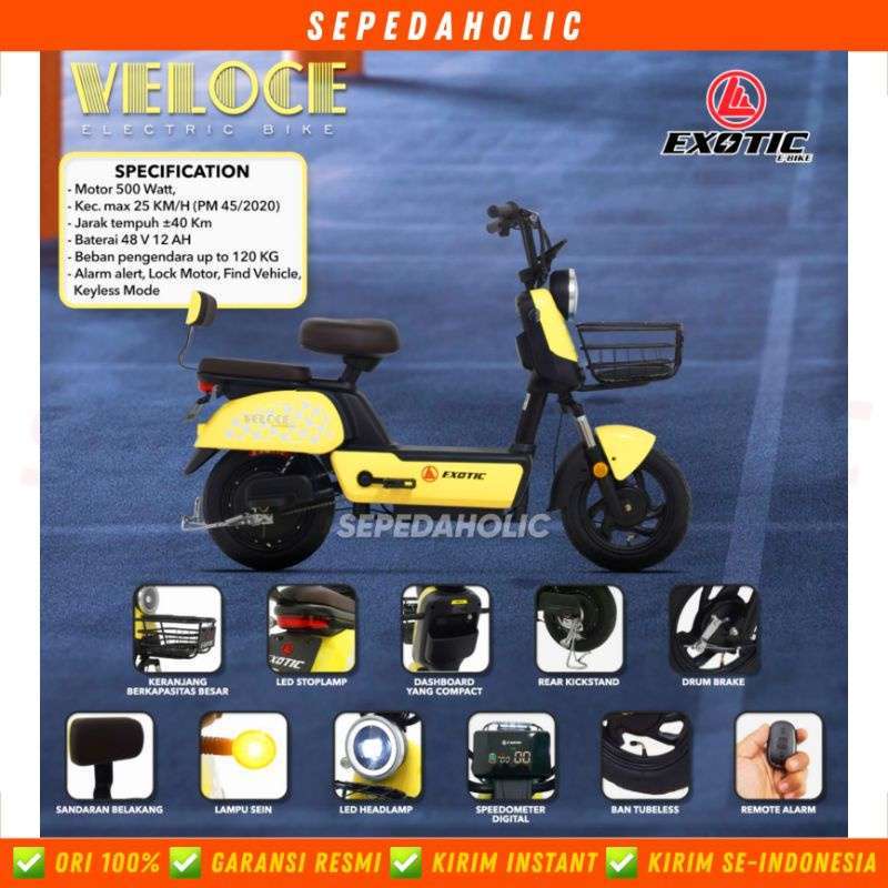 Promo Sepeda Listrik Exotic Veloce Electric E Bike By Pacific 500 Watt ...