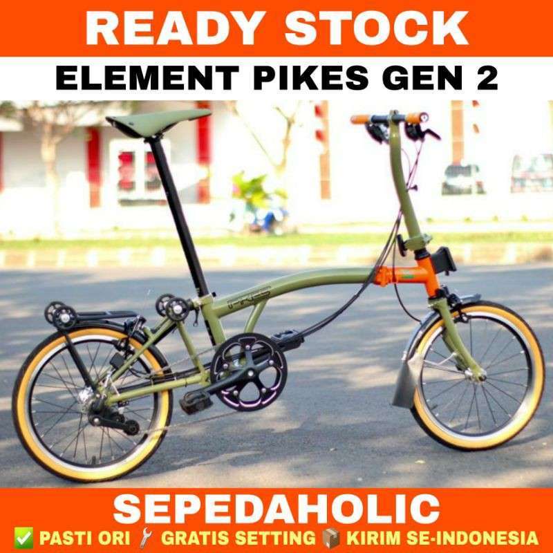 Jual Sepeda Lipat 16 Inch Element Pikes Gen 2 New Original Garansi ...