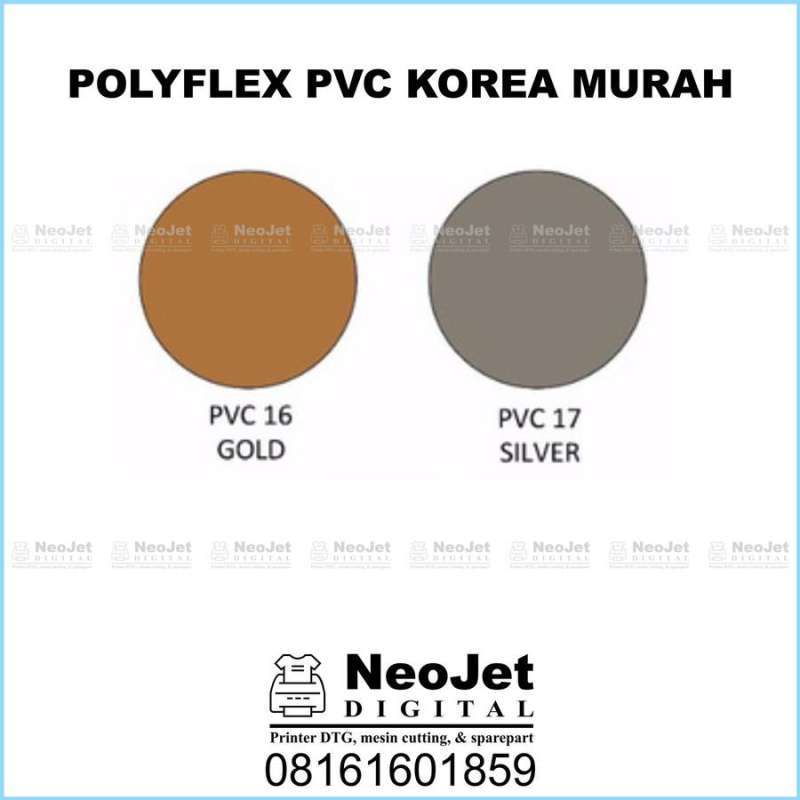 Jual Polyflex PVC Gold Silver Poliflex Polyplek Korea Murah Sablon ...