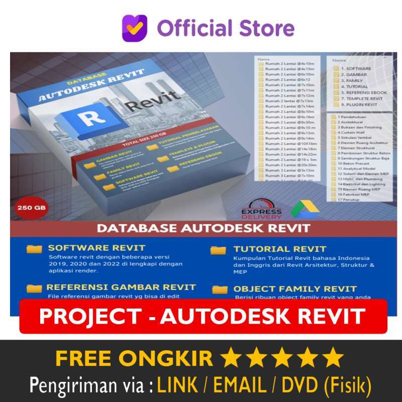 Promo Database Project AutoDesk REVIT Auto Desk Referensi Gambar Object Family Template Plugin ...
