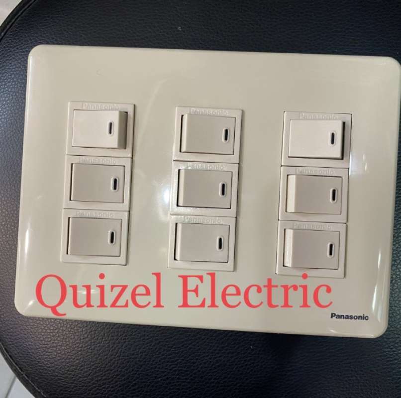 Promo Grid Switch 9 Gang Atau Saklar 9 Mata + Inbodus Plastik Panasonic ...