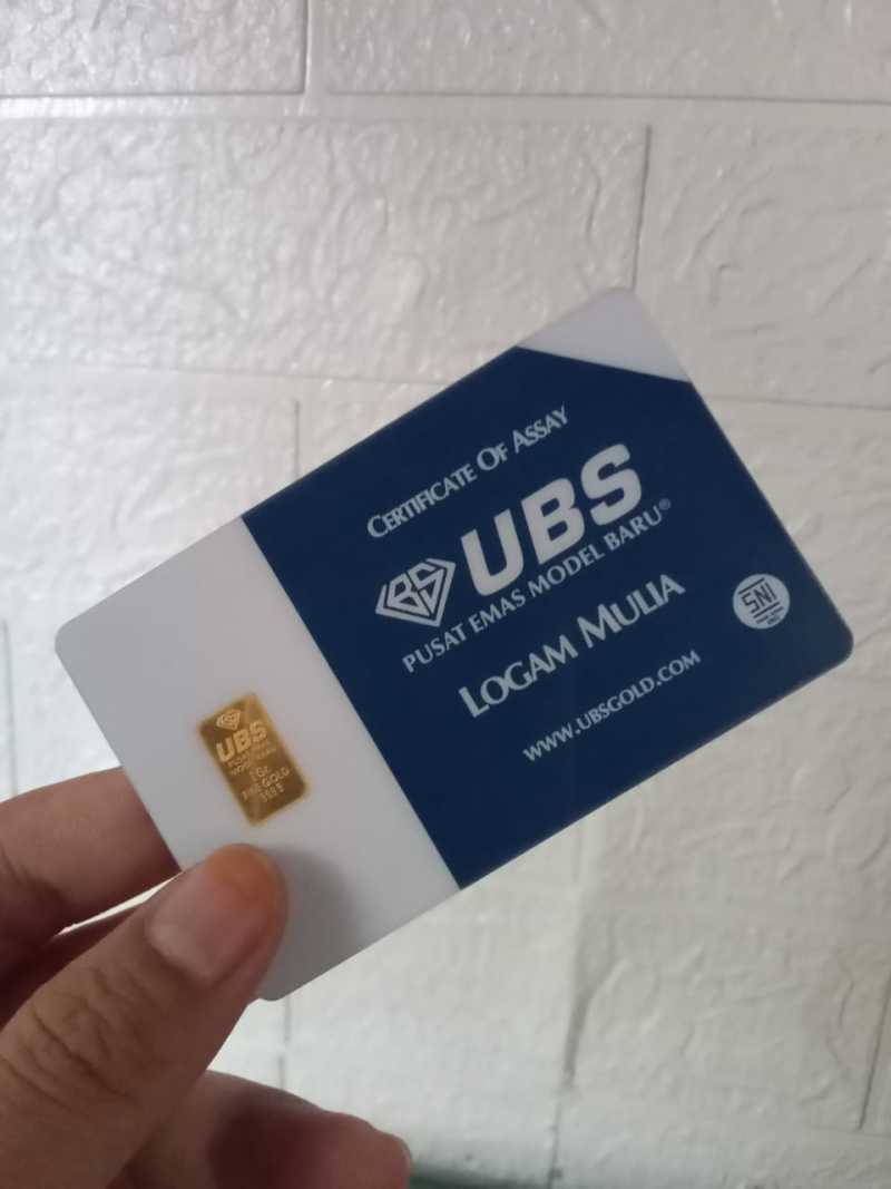 Promo UBS 1 gram Gold Bar Reguler Series Logam Mulia 24Karat Termurah ...