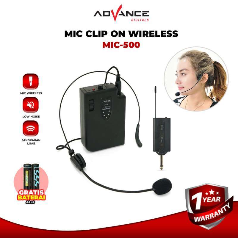 Promo Clip On Advance Mic 500 Mic Bando Wireless Mic Clip On / Mikrofon ...