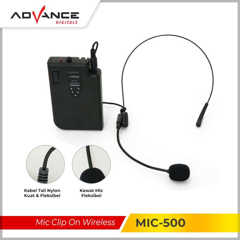Promo Clip On Advance Mic 500 Mic Bando Wireless Mic Clip On / Mikrofon ...